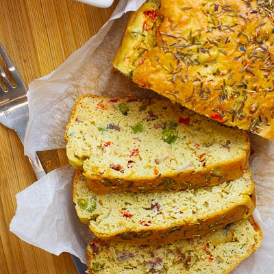 Cake Salé (Savory Cake with Bacon, Onion and Bell Pepper) - Plates by Nat