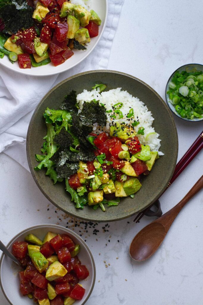 Spicy Tuna Avocado Poke - Plates by Nat