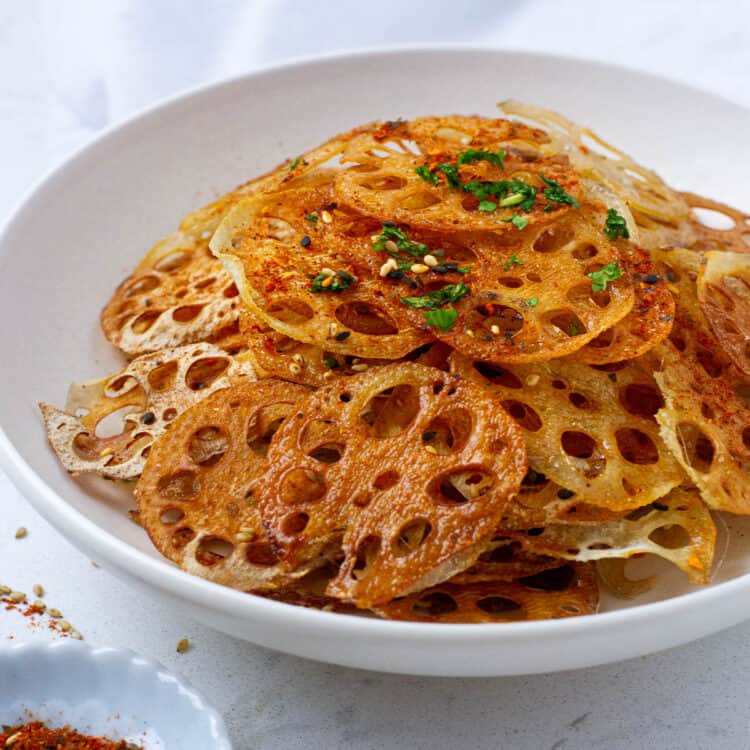 Crispy Lotus Root Chips (Renkon Chips) - Plates by Nat