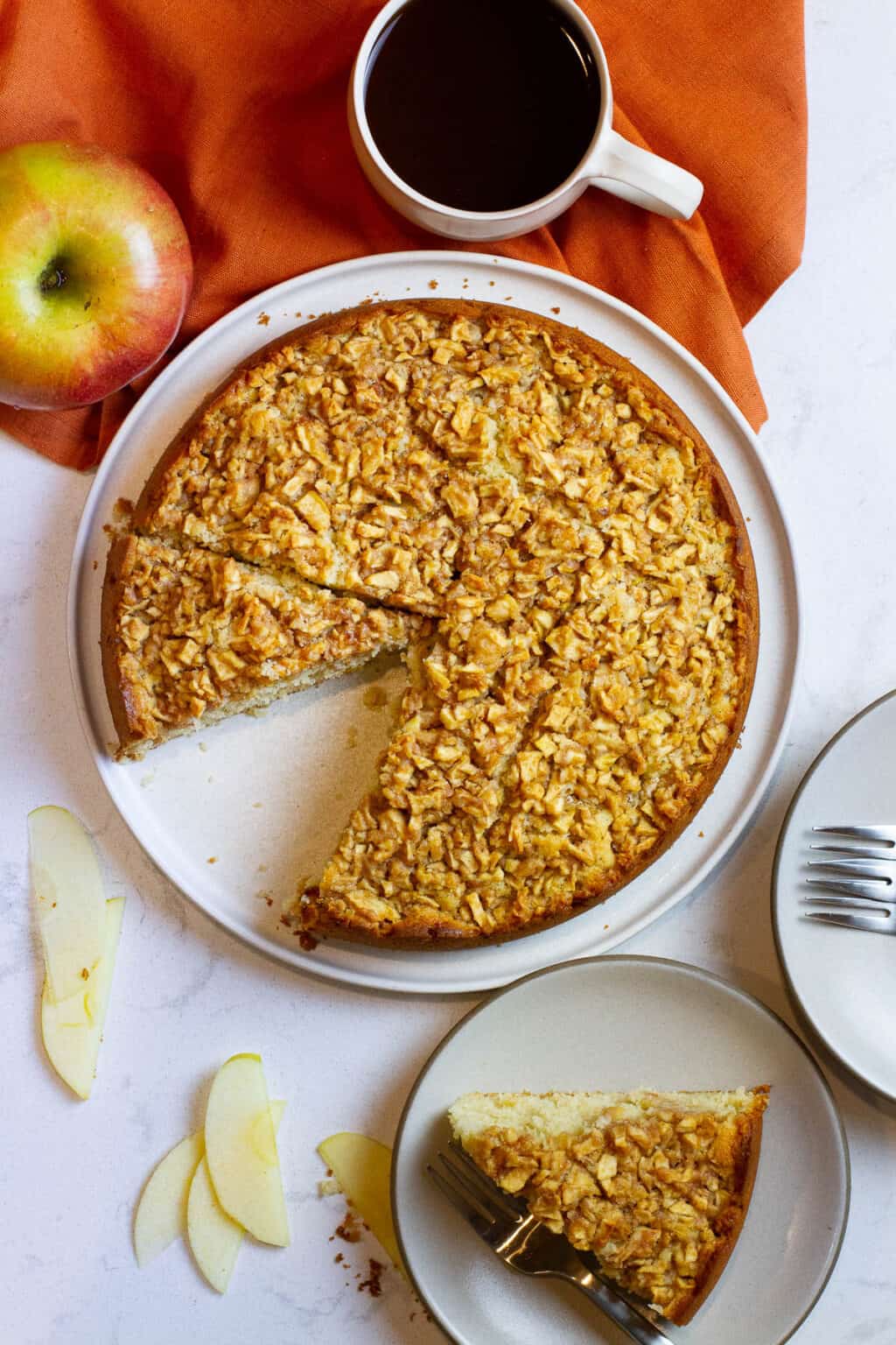 Apple Crumble Cake (GF, DF) - Plates by Nat