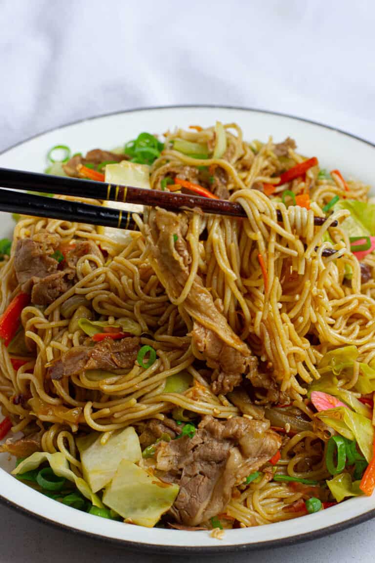 Beef Yakisoba (Japanese Stir-Fried Noodles) - Plates by Nat