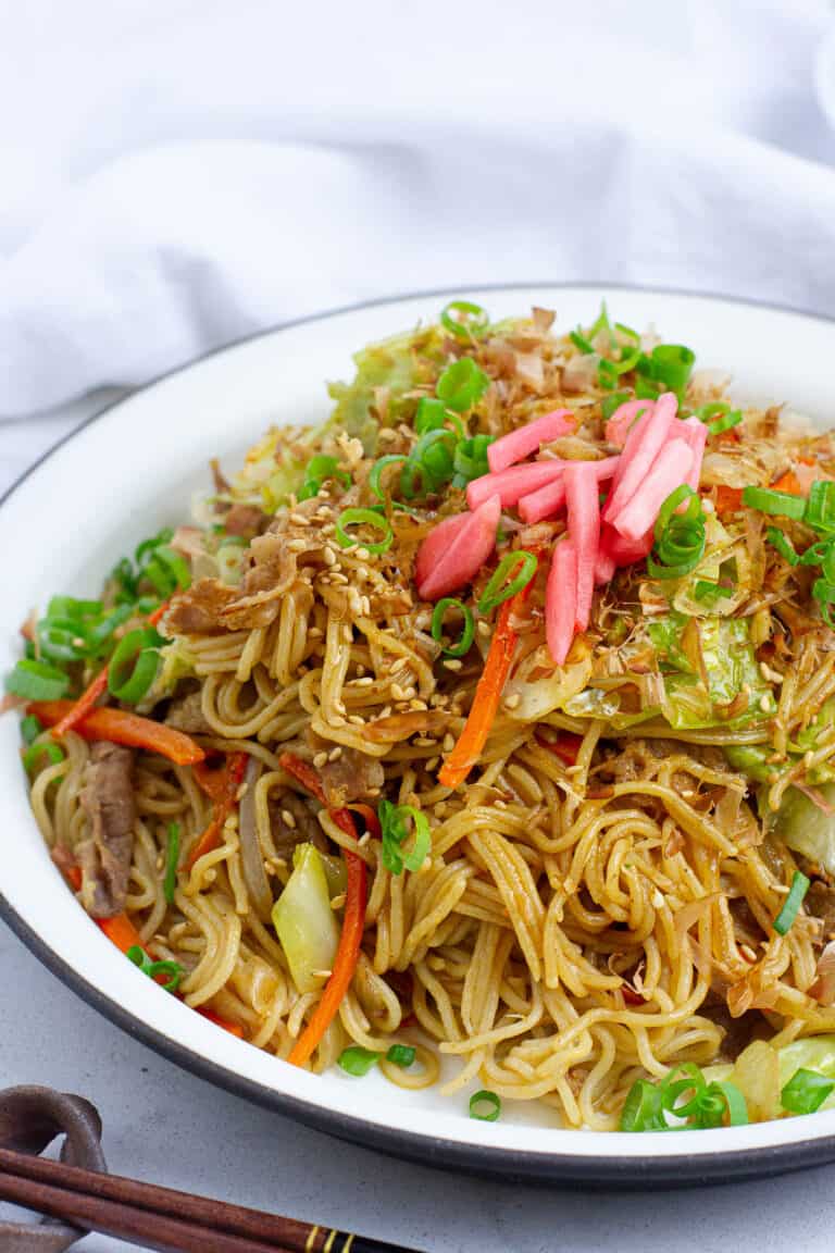 Beef Yakisoba (Japanese Stir-Fried Noodles) - Plates by Nat