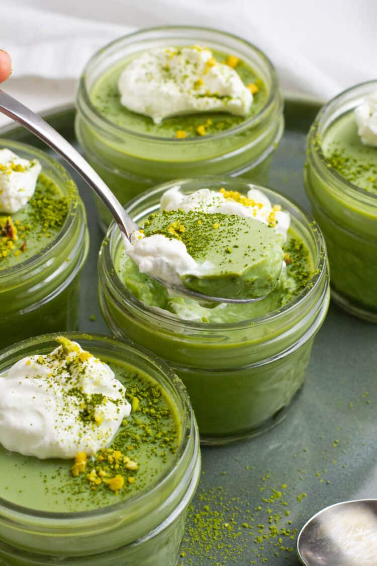 Easy Matcha Pudding (4 Ingredients) - Plates by Nat