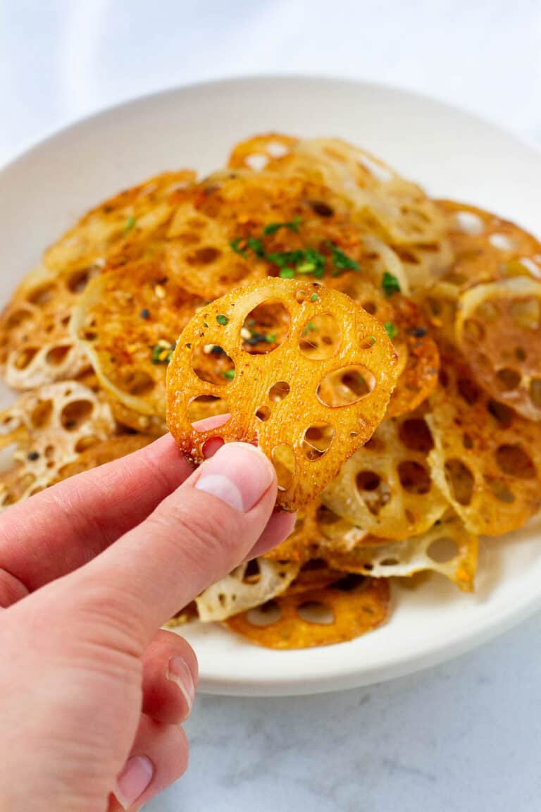Crispy Lotus Root Chips (Renkon Chips) - Plates by Nat