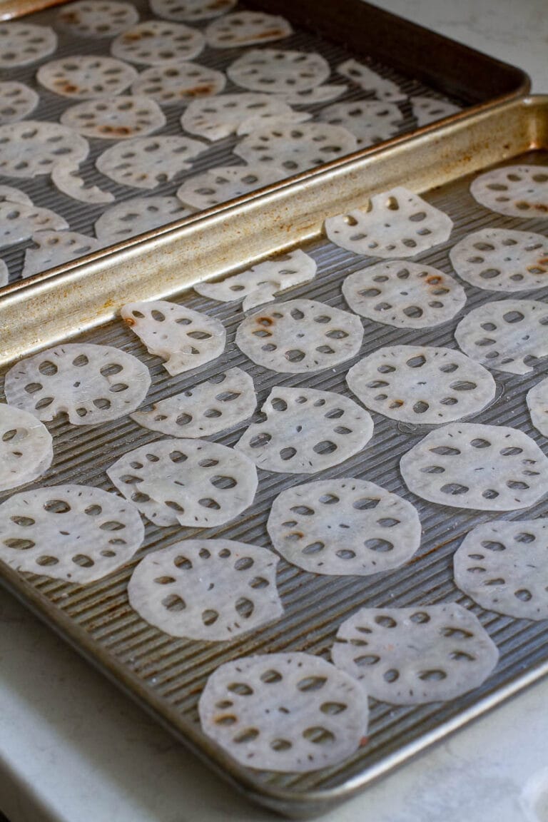 Crispy Lotus Root Chips (Renkon Chips) - Plates by Nat