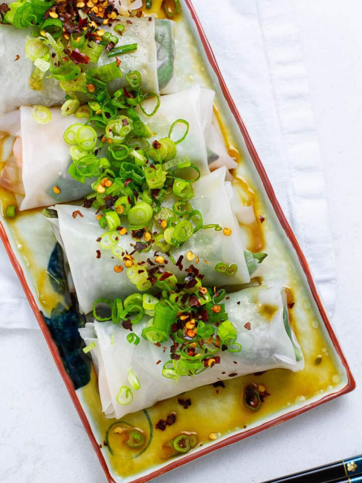 Crispy Rice Paper Dumplings - Plates by Nat