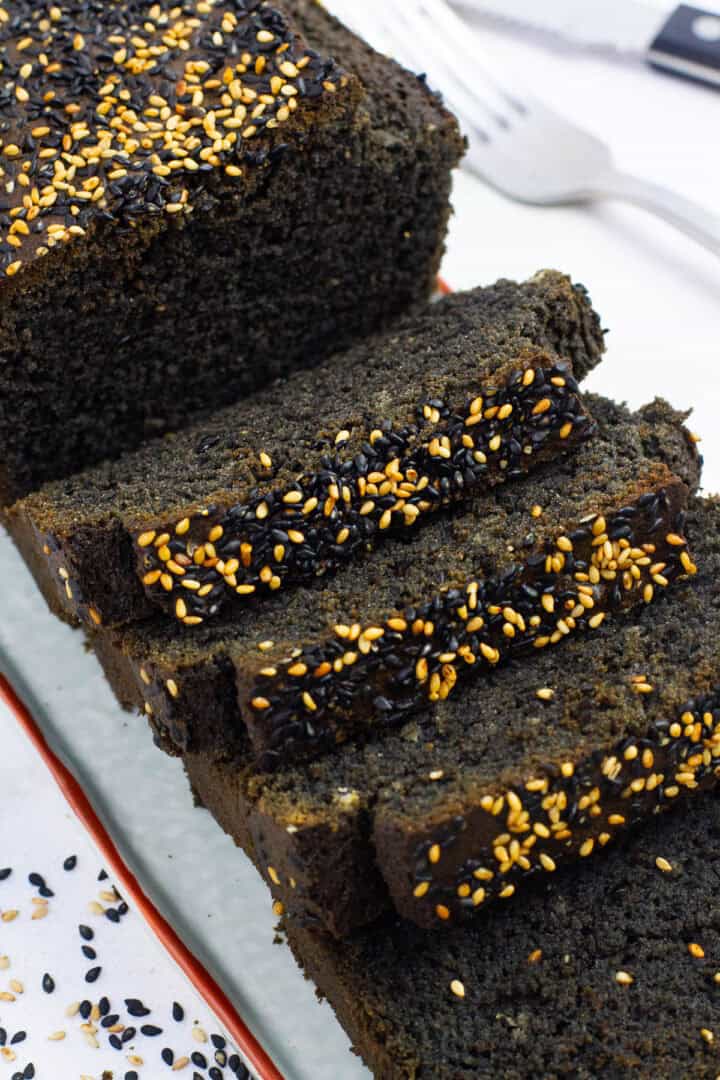 Black Sesame Loaf Cake - Plates by Nat