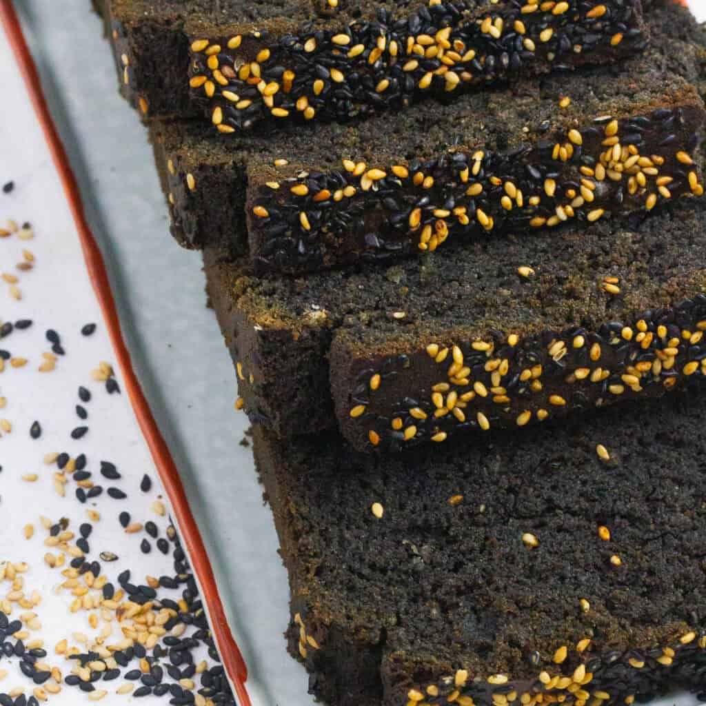 Black Sesame Loaf Cake - Plates by Nat