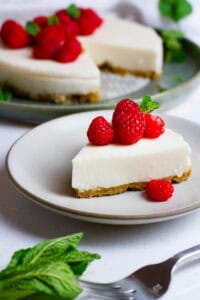 Japanese Style Rare Cheesecake (No bake, GF, DF) - Plates by Nat