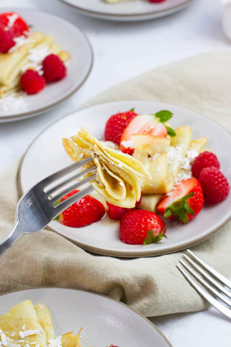 Easy Coconut Milk Crepes - Plates by Nat