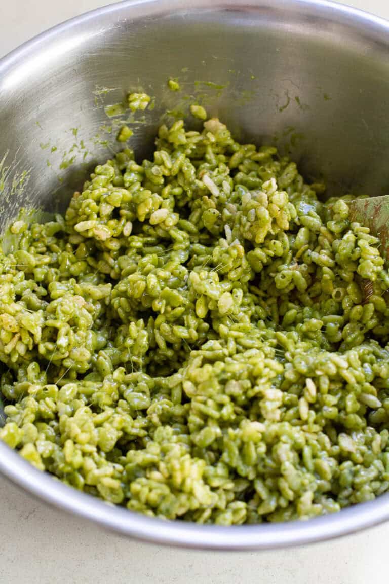 Matcha Rice Krispie Treats - Plates by Nat