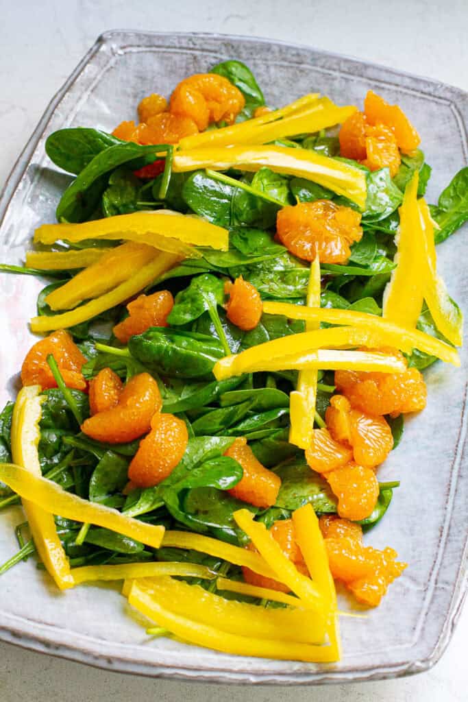 Spinach Mandarin Orange Salad - Plates by Nat