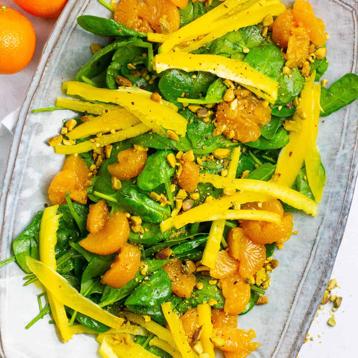 Spinach Mandarin Orange Salad - Plates by Nat